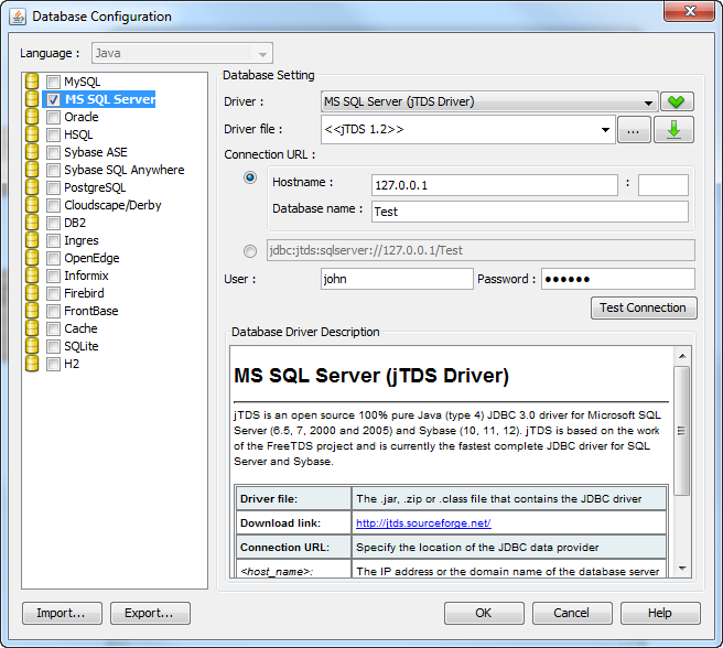 Design and generate database
