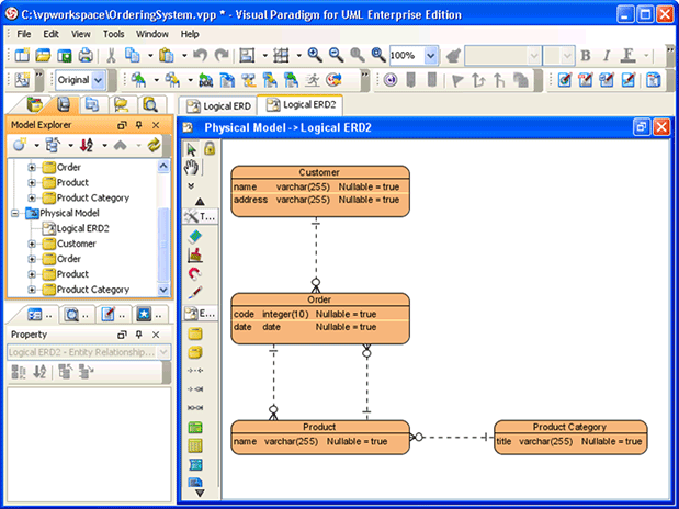 Compare Logical and Physical ERD - Highlights