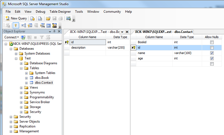 Design and generate database