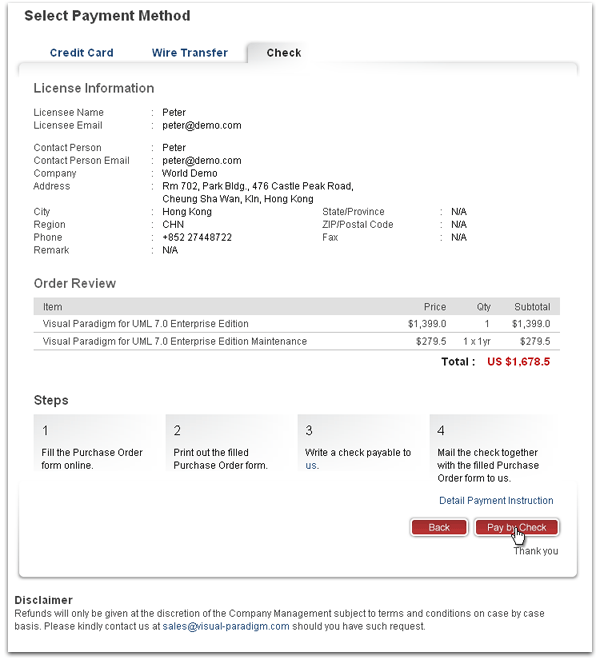 Buy Visual Paradigm Products with Purchase Order