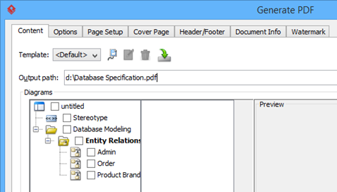 How to Produce Database Specification